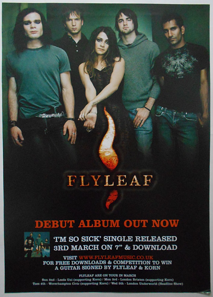 FLYLEAF Debut Album Rare Original Official UK Record Company POSTER | eBay